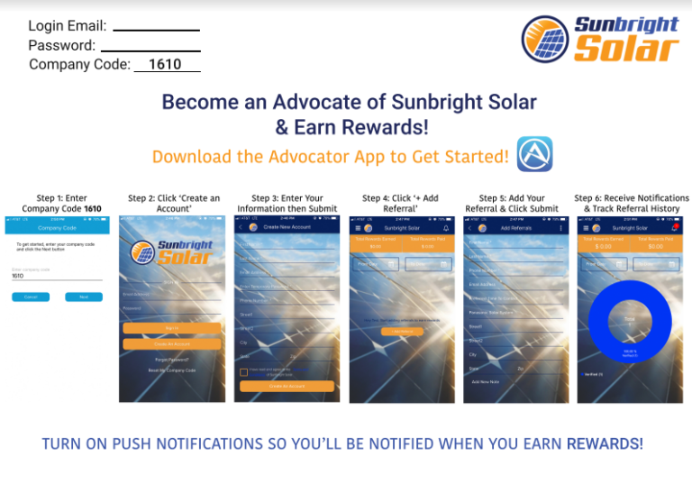 The Sunbright Solar Advocator App - Sunbright Solar